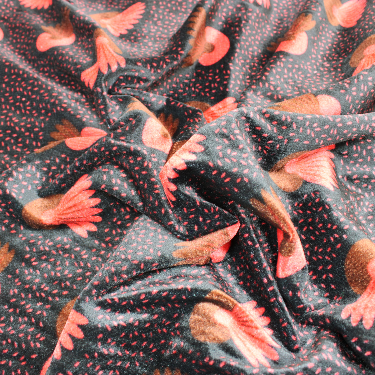 3 Metres Luxury Soft Spandex Velvet - 55" Wide - Brown & Red – Cut Price Fabrics