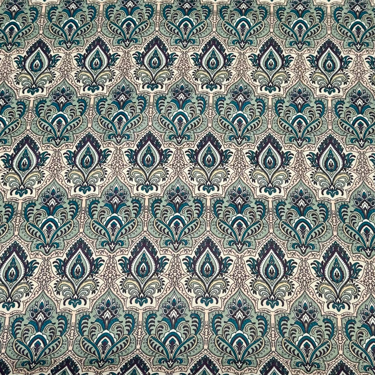 Per Metre Printed Cashmere Effect Crepe Fabric- 45" Wide (Design) – Cut Price Fabrics