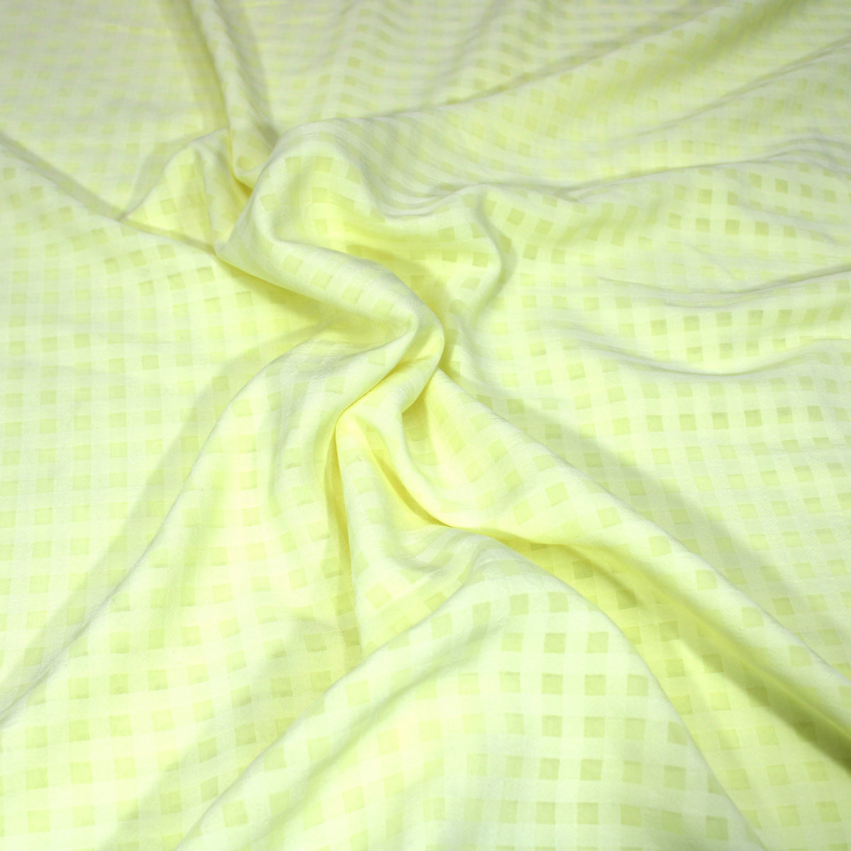 3 Metres, Chiffon,- 55" Wide- Yellow Squared – Cut Price Fabrics