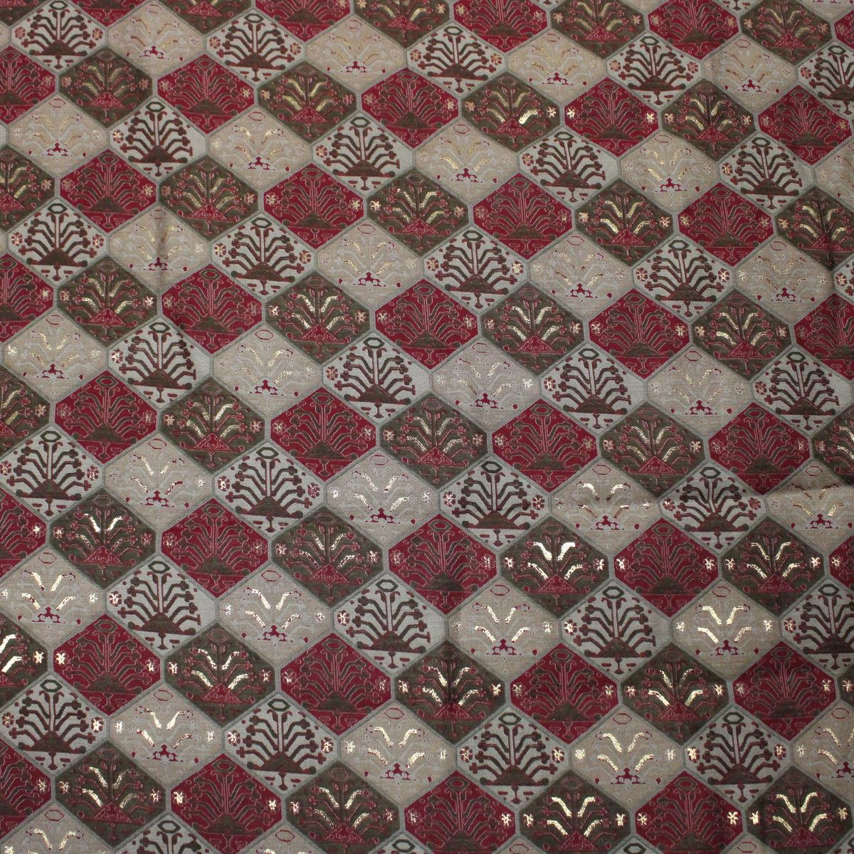 3 Metres Roman Silk 45" Wide Digital Roman Silk- Maroon & Rose – Cut ...