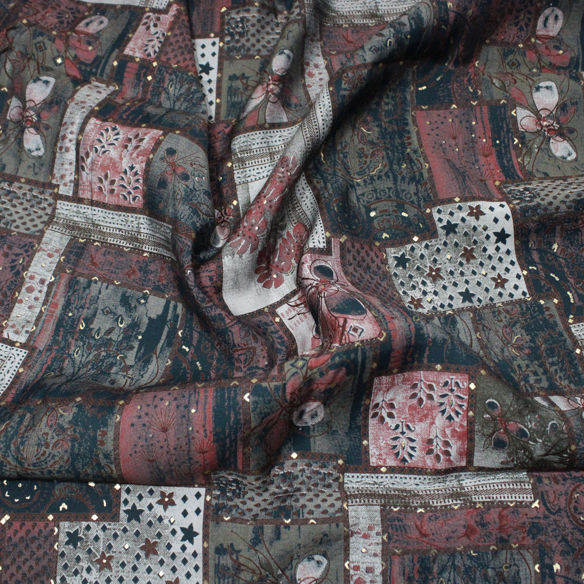 3 Metres Roman Silk 45" Wide Digital Roman Silk- Dark – Cut Price Fabrics