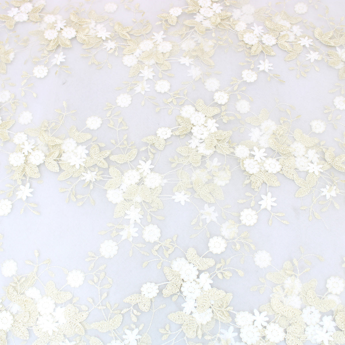 3 Metre Luxury Embroidered Lace - 55" Wide - Ivory – Cut Price Fabrics