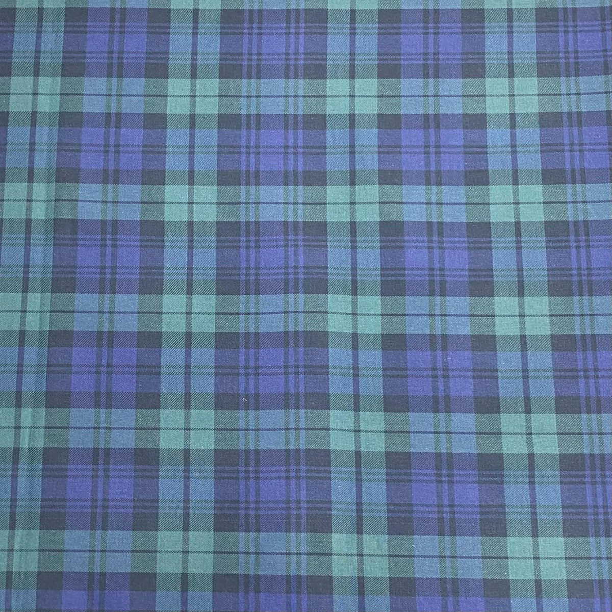 3 Metres Super Soft Polycotton Tartan 45" Wide (Green & Navy) – Cut ...