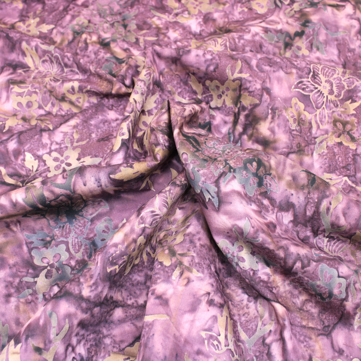 Premium Quality 100% Cotton Bali Batik - Buttercup - 45" Wide Grape ...