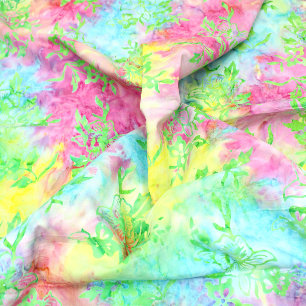 Premium Quality 100% Cotton Bali Batik - Buttercup - 45" Wide Colourfu ...