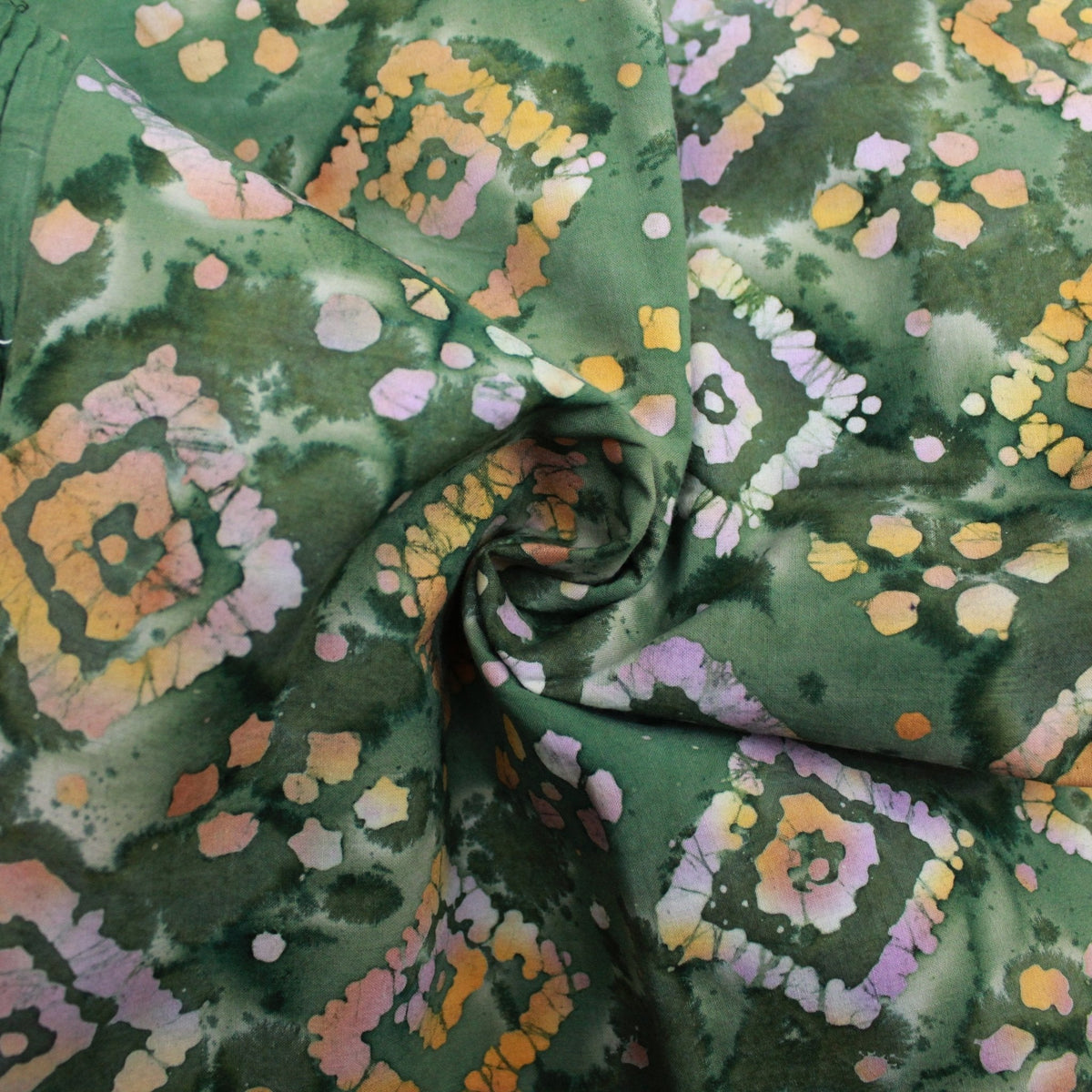 Quality 100% Cotton, Premium Batik, Diamond Splash 45" Wide Green – Cut ...